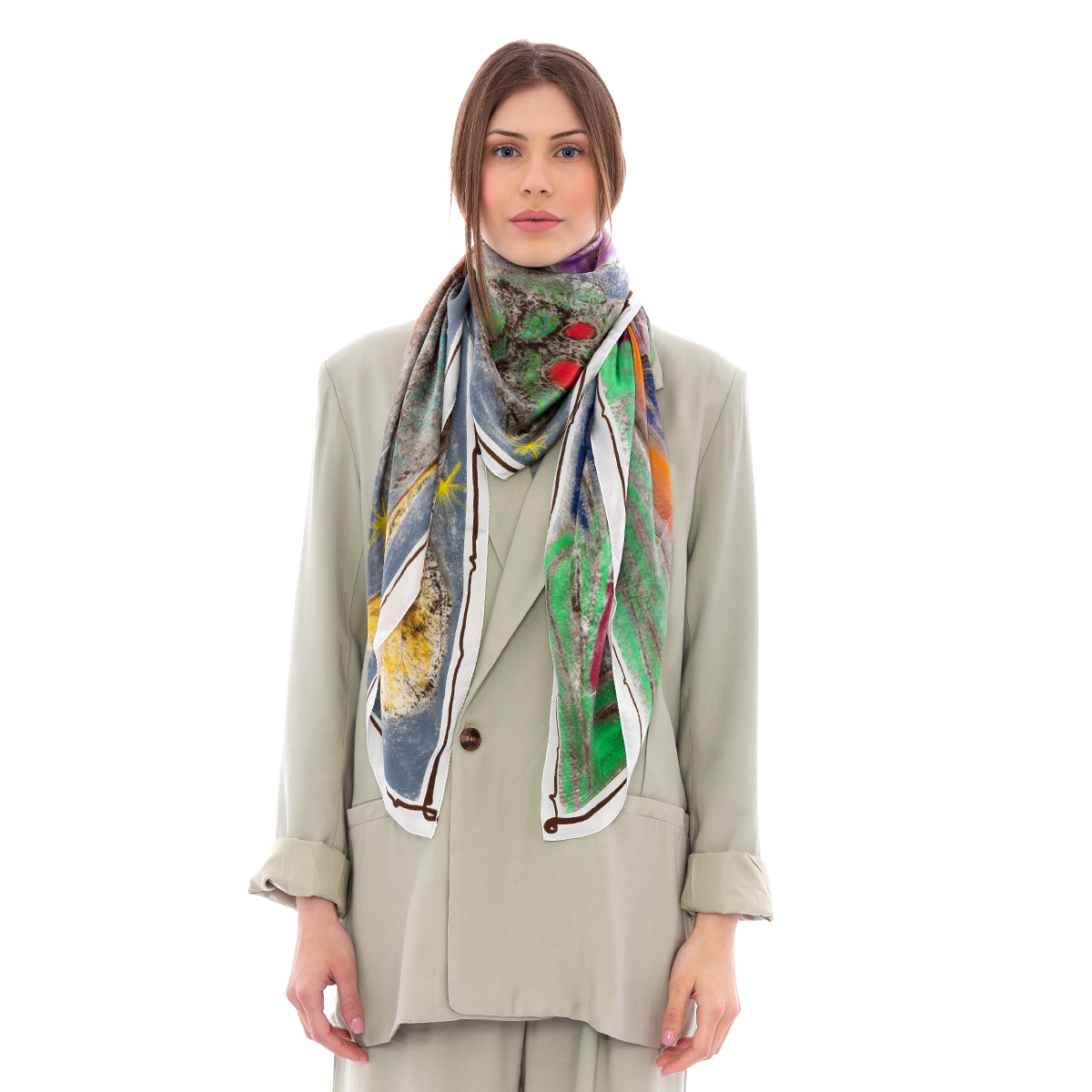 Silk Scarf Selene and Endymion | MANTILITY | George Kordis | Art | Fashion