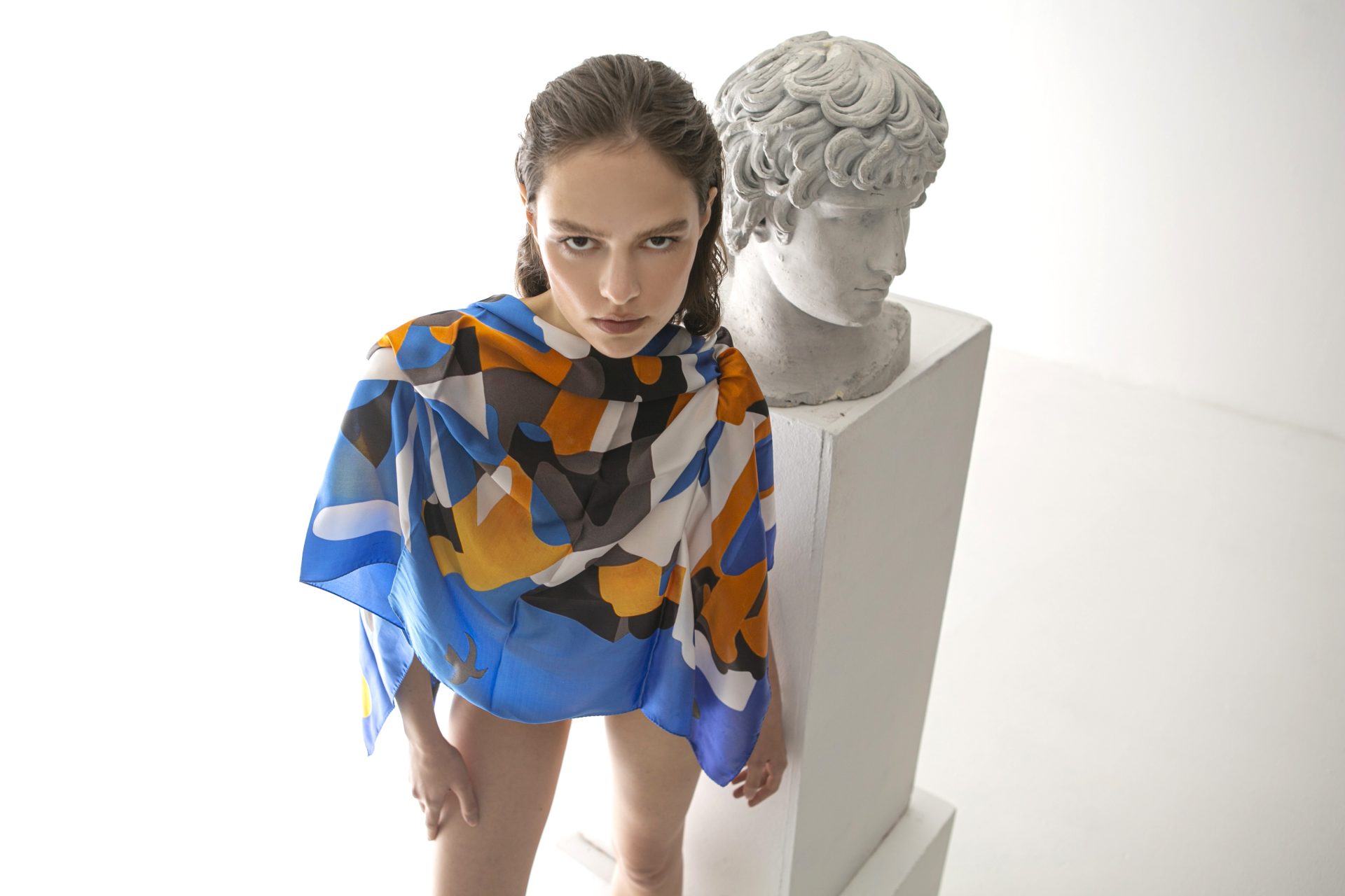Silk Scarf Greek Touch | MANTILITY | Art Gallery | Fashion